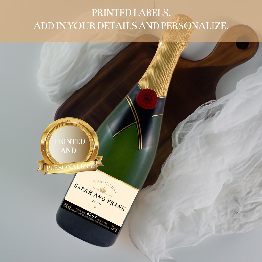 Custom Prosecco/ Champagne Label | Personalized Gift | Bridesmaid Gift ...