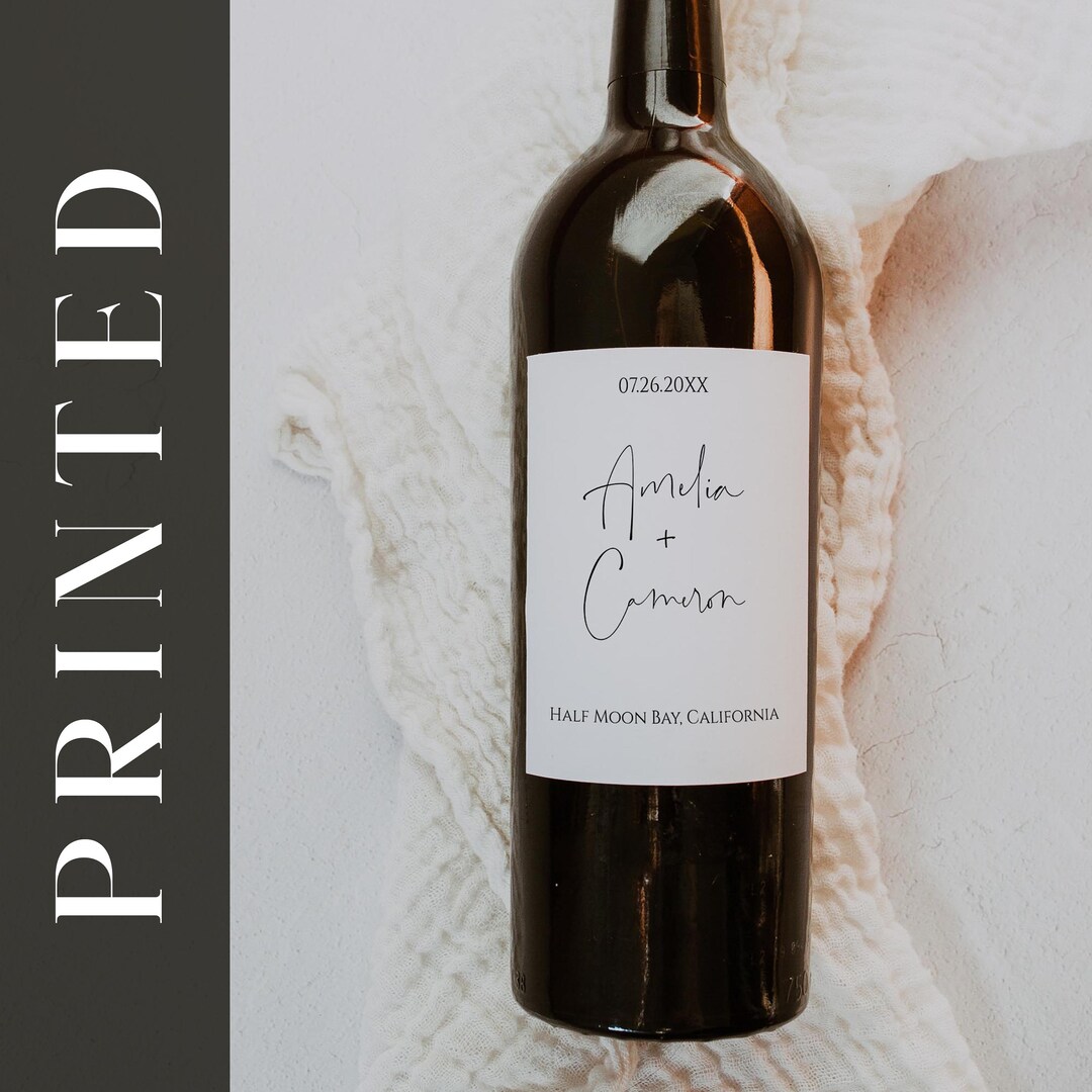 Set of 10 Personalized Wine Labels for Anniversaries, Weddings ...