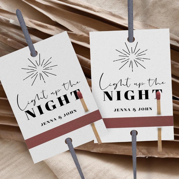 Wedding Sparkler Tag - Etsy