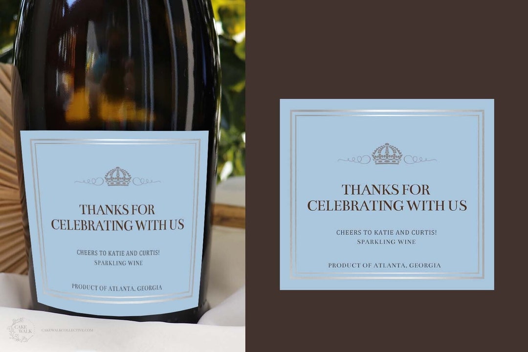 PRINTED Custom Prosecco/ Champagne Label Personalized Gift Bridesmaid ...