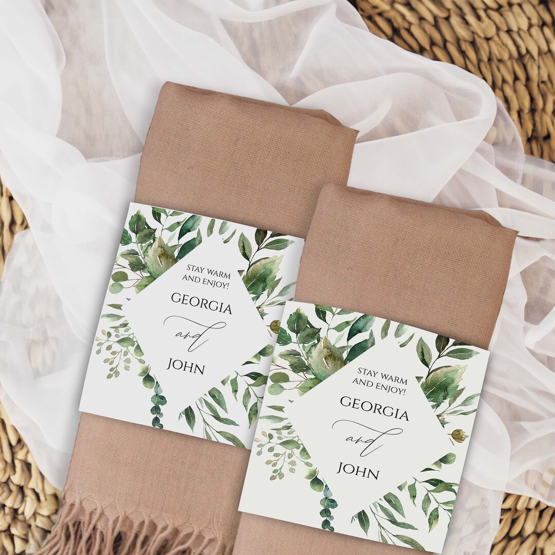 Set of 25 Custom Blanket Labels | Custom Scarf Wrap | Pashmina Labels ...