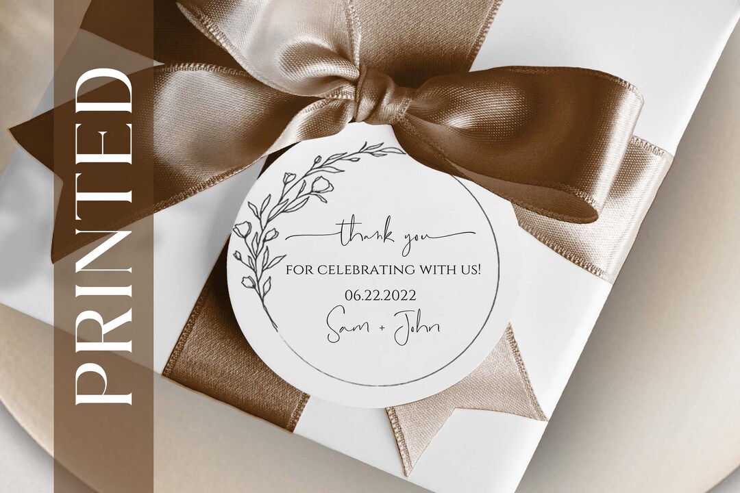 PRINTED Thank You Favor Tag | Personalized Wedding Thank You Gift Tags ...