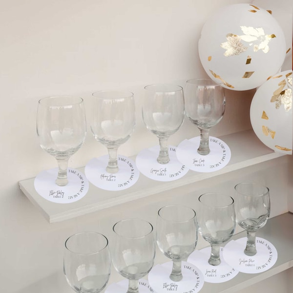 Champagne Glass Tag - Etsy