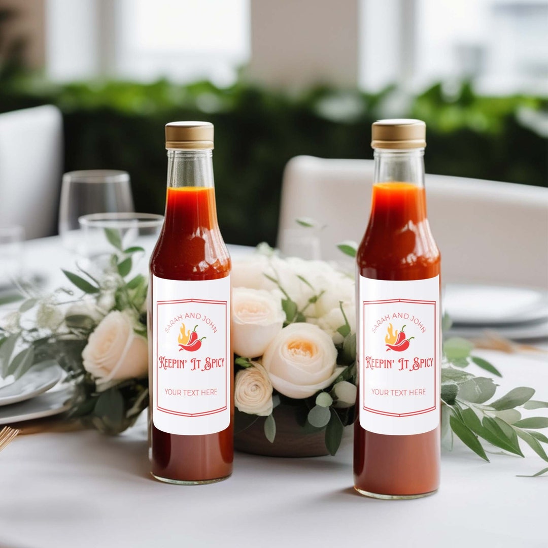 Set of 27 Hot Sauce Labels | Bottle Labels | Custom Labels Stickers ...