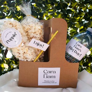 Snack Wedding Favor Drink and Snack Carrier | Bottle Carrier Box With ...