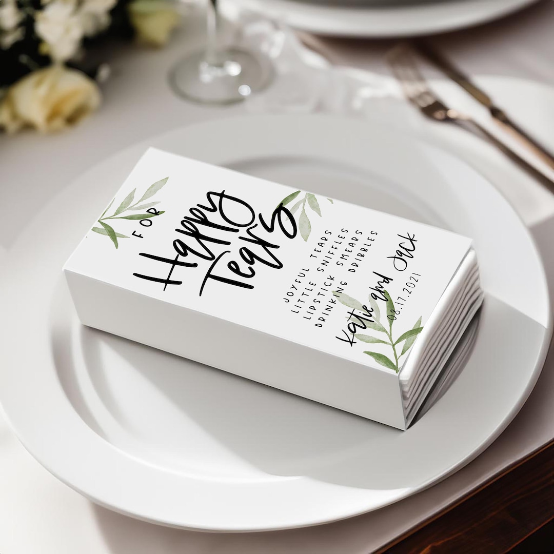Set of 25 Personalized Tissue Packs | Wedding Favors | Ceremony Wedding ...