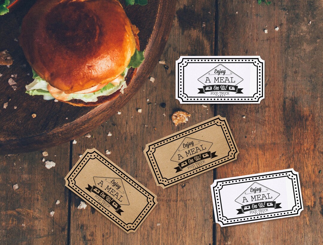 Set of 21 Food Truck Tickets / Have a Meal on Us / Wedding - Etsy
