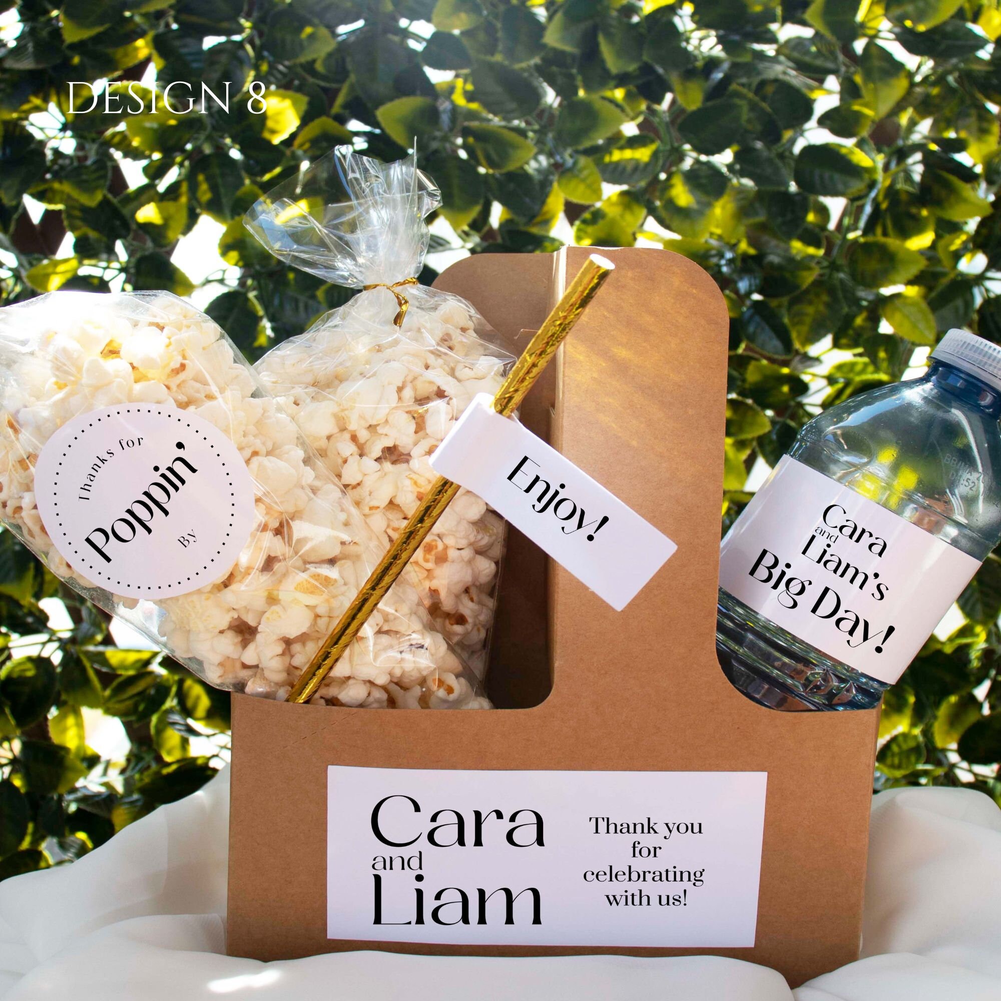 Snack Wedding Favor Drink and Snack Carrier | Bottle Carrier Box With ...
