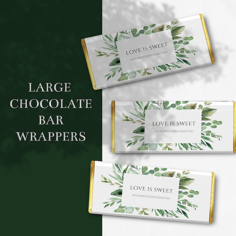 Printed Wedding Chocolate Bar Wrappers Custom Chocolate Bar | Etsy