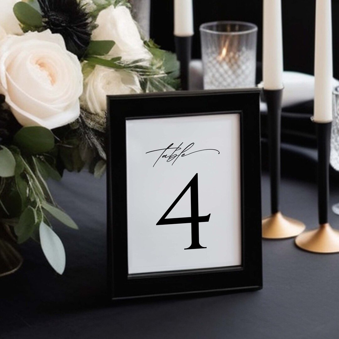PRINTED Table Numbers 1-10, Expandable Options | Elevate Your Wedding ...