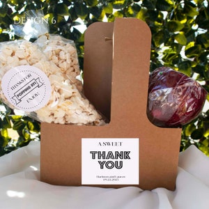 Snack Wedding Favor Drink and Snack Carrier | Bottle Carrier Box With ...