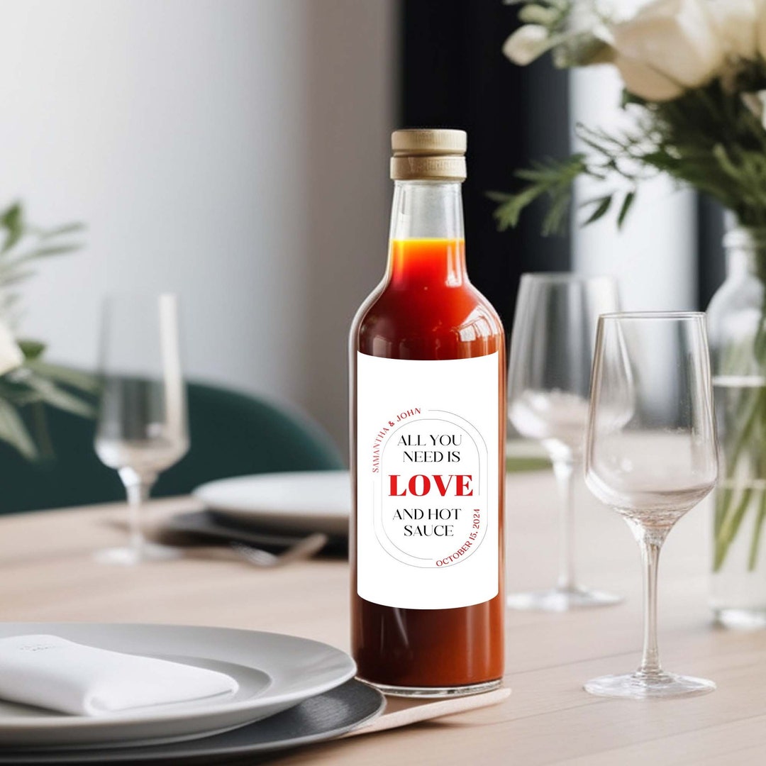 PRINTED | Set of 27 Hot Sauce Labels | Bottle Label | Personalized ...