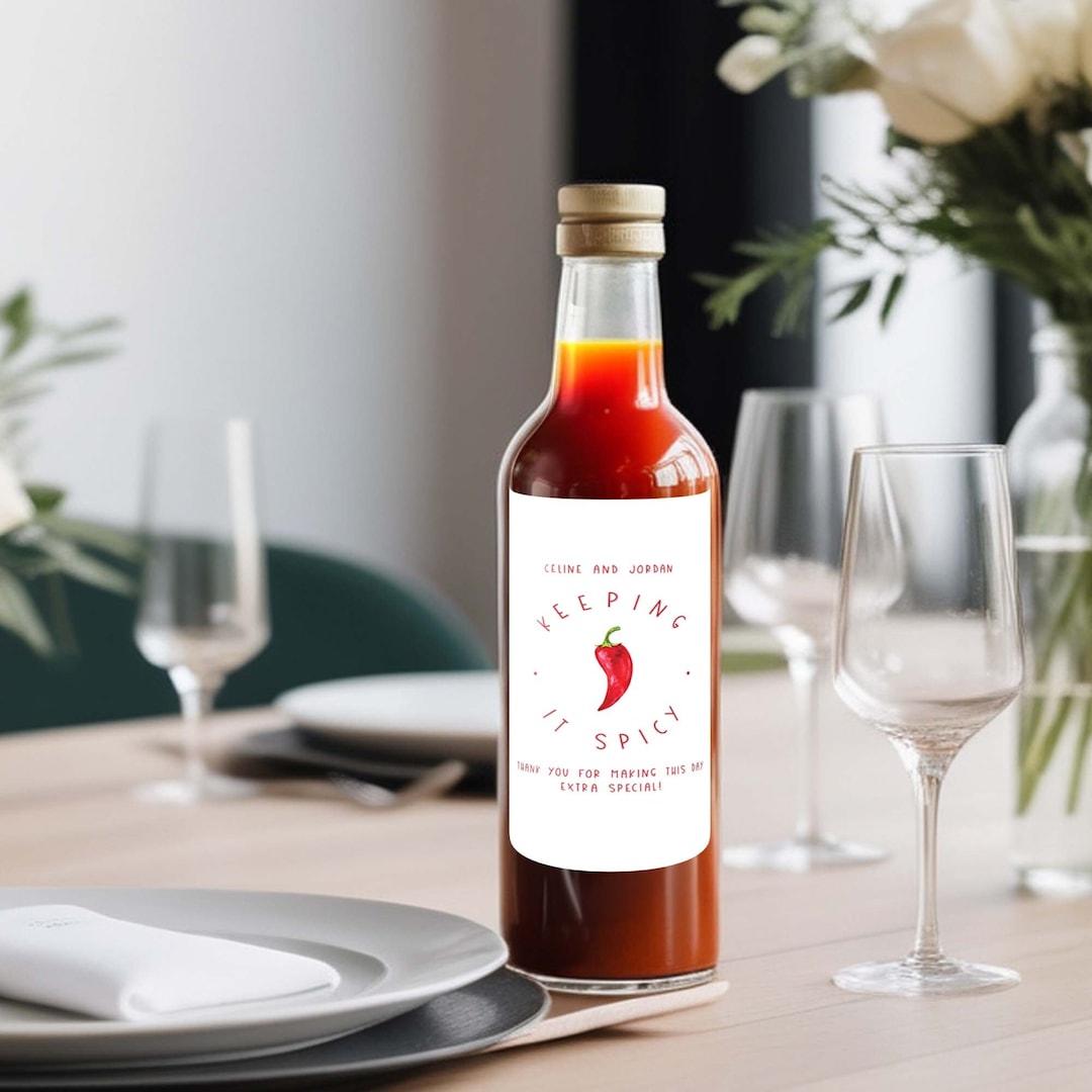 Set of 24 Hot Sauce Labels| Bottle Labels | Custom Labels Stickers ...