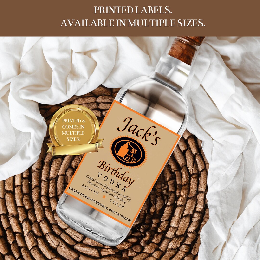 Personalized Vodka Labels for 50ml, 375 Ml, 750ml Bottles | Vodka ...