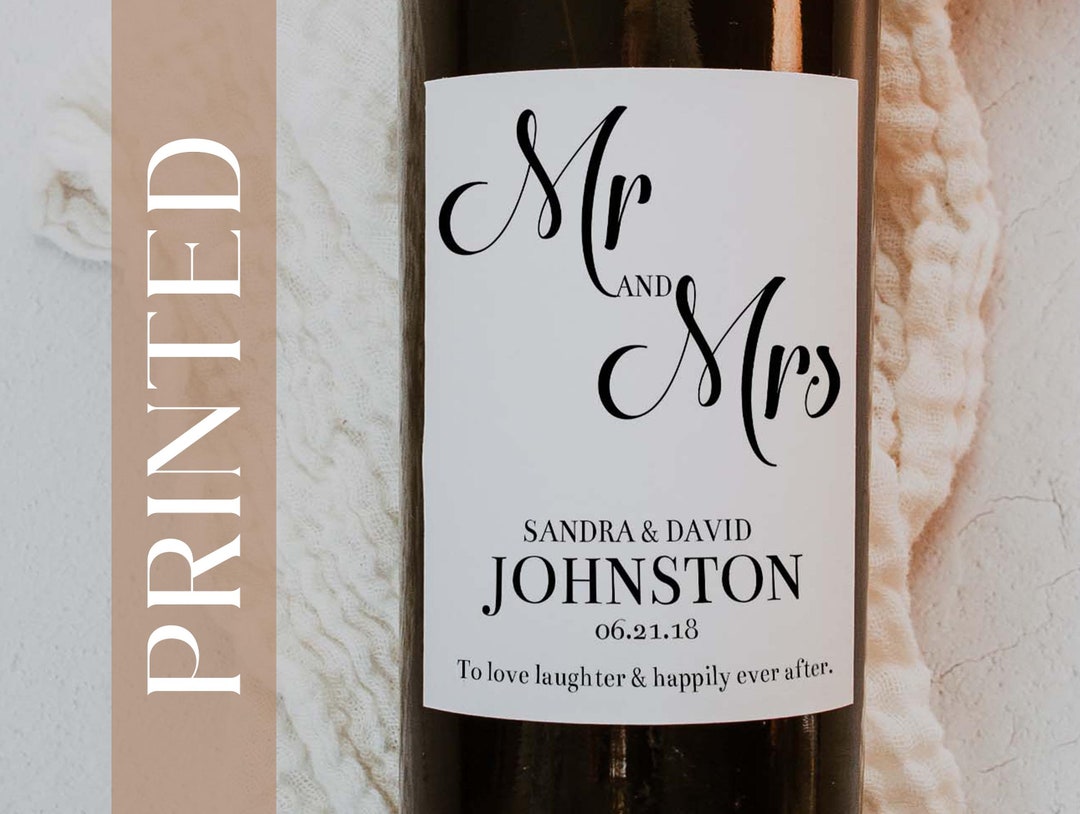 Set of 10 Personalized Wine Labels for Anniversaries, Weddings ...