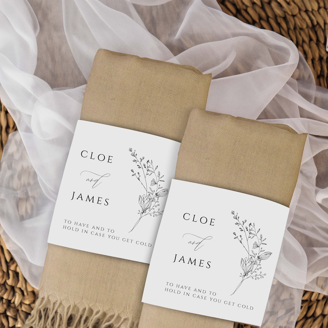 Set of 25 Custom Blanket Labels With Option to Add More | Custom Scarf ...