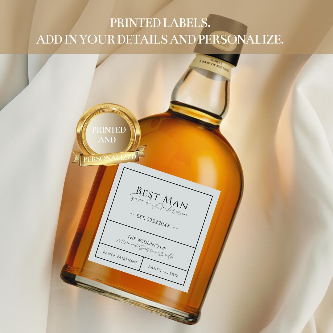 Whiskey Labels | Personalized Liquor Bottle Labels for Groomsmen ...