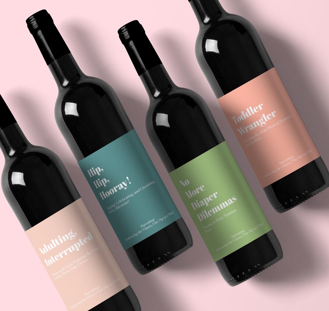 Cheeky and Memorable Wine Bottle Labels | Unique Gifts for Baby Showers ...
