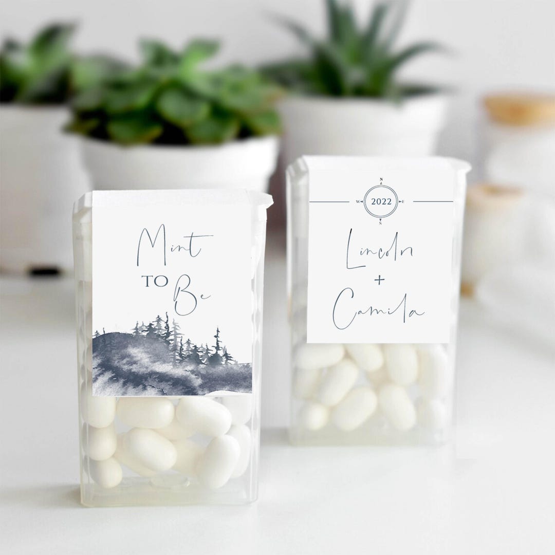 Set of 20 Personalized Wedding Mint Labels | Mint Stickers | Custom ...