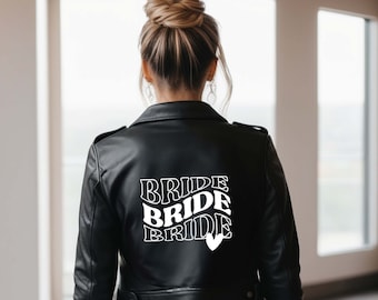 Iron on Jacket Decal Permanent Vinyl Decals for Denim or Leather Bride ...