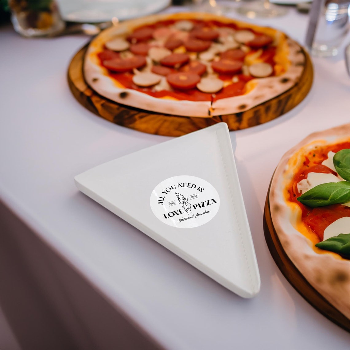 Set of 20 Personalized Event and Wedding Pizza Trays | Midnight Snack ...