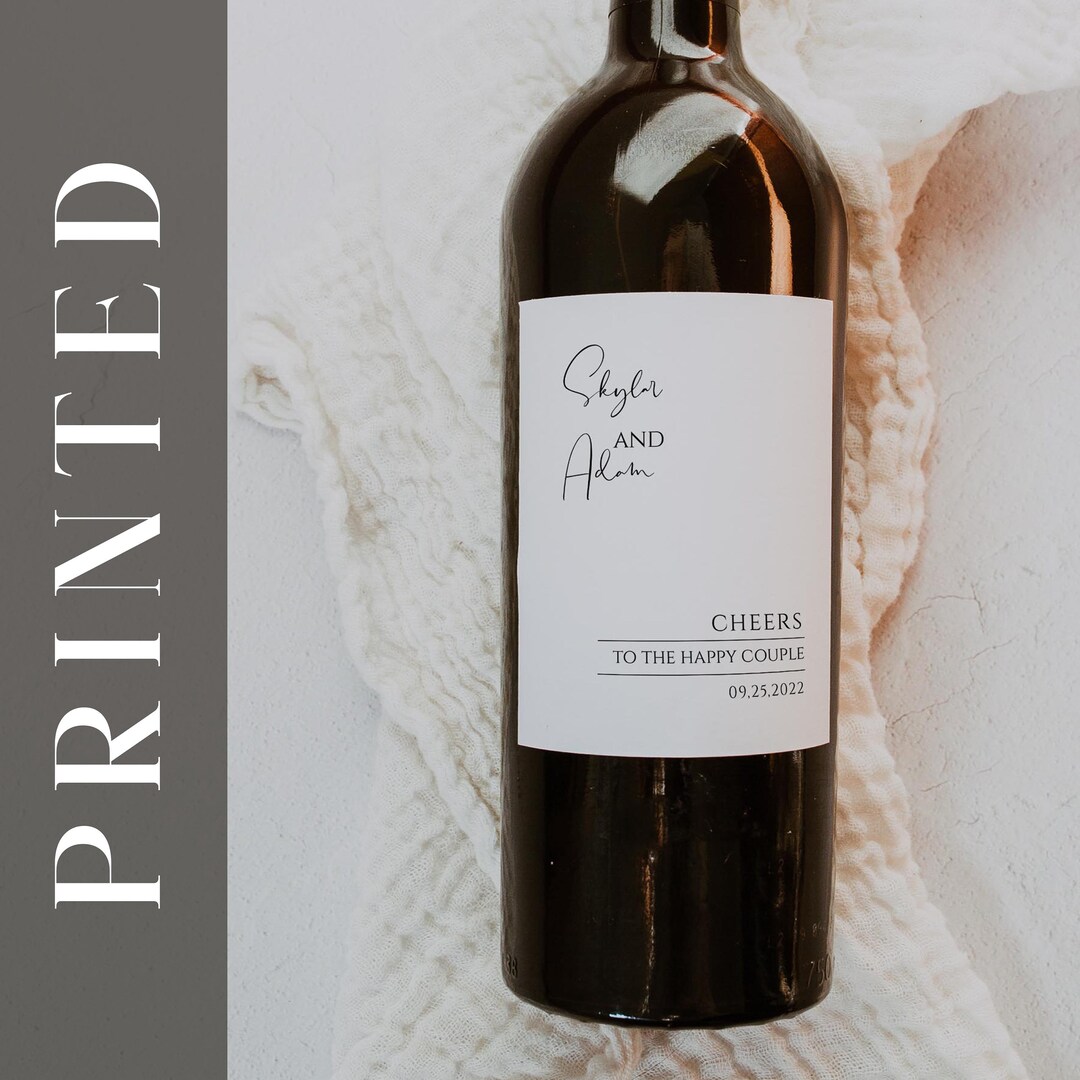 Set of 10 Personalized Wine Labels for Anniversaries, Weddings ...