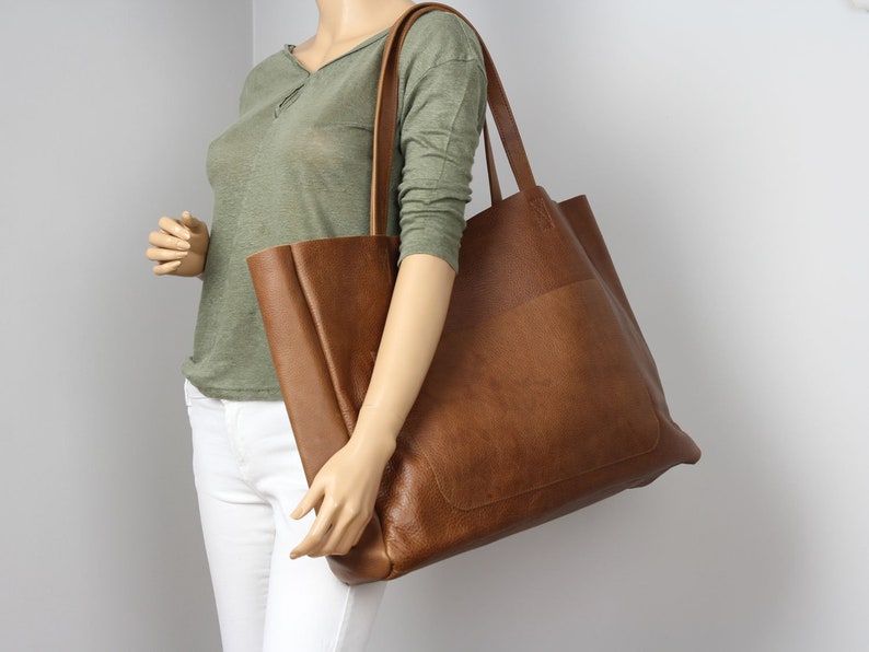 Very Large and Soft Tote Style Purse Leather Tote Summer Bag - Etsy