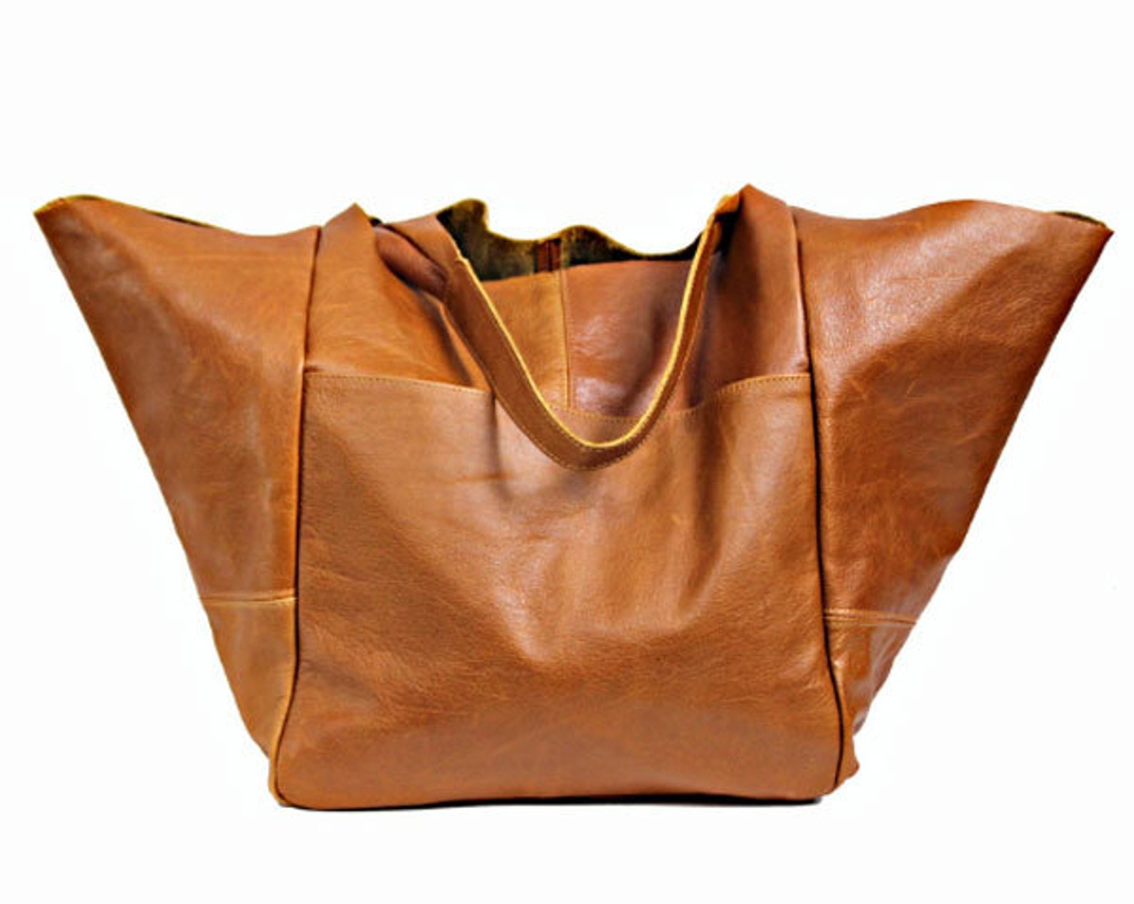 Oversized Tote Bag Oversized Tan Leather Weekender Bag Large | Etsy