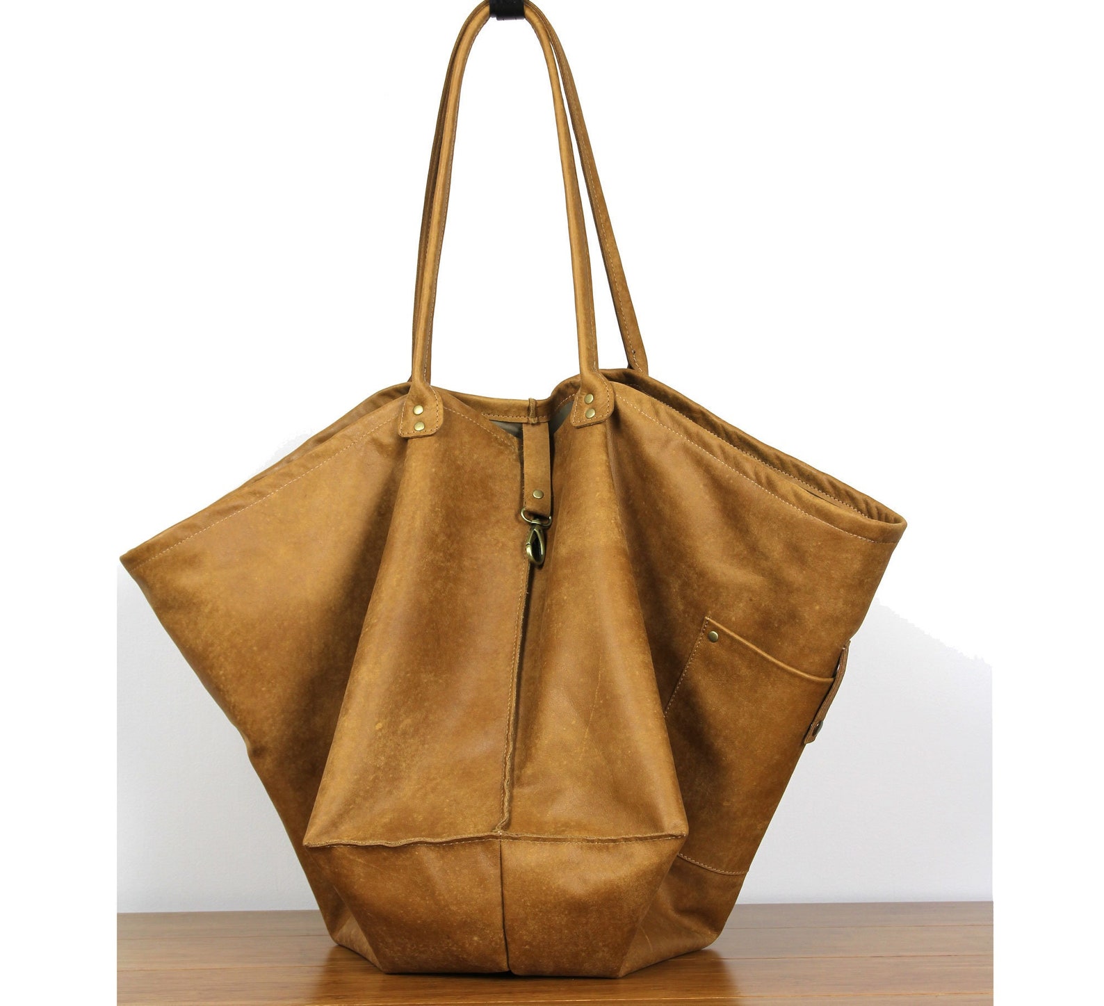 Camel Brown Soft Lightweight Leather Bag Limited Edition New | Etsy