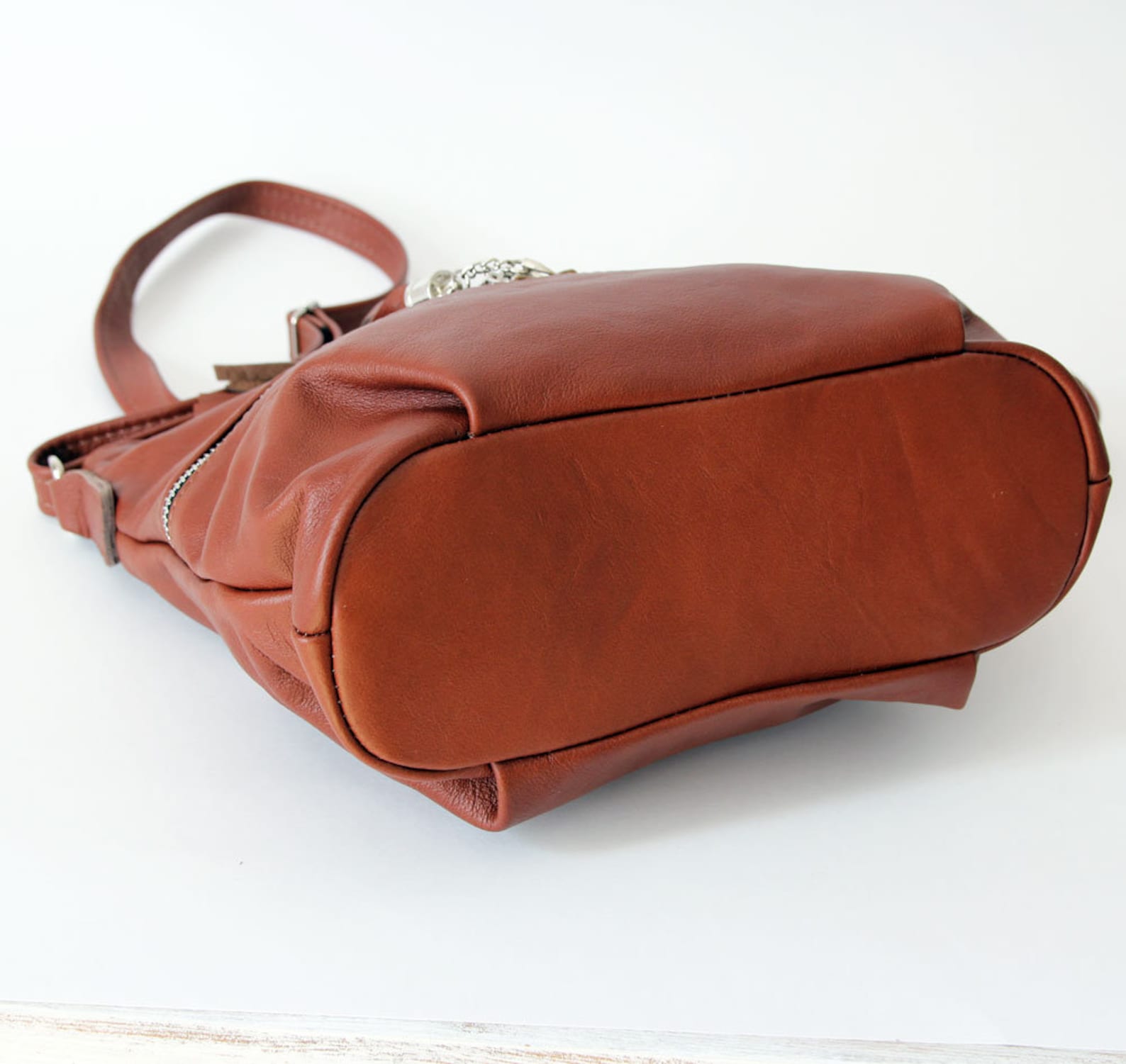 Cognac Leather Shoulder Bag Small Crossbody Leather Bag - Etsy