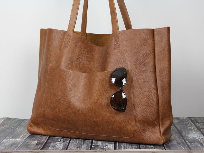 Very Large and Soft Tote Style Purse Leather Tote Summer Bag - Etsy
