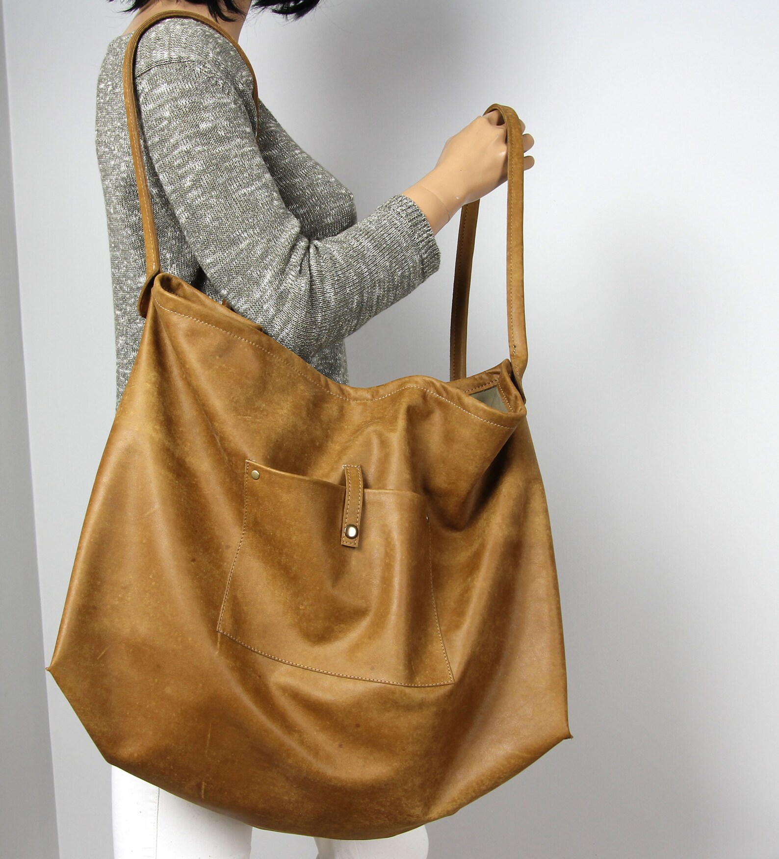 Camel Brown Soft Lightweight Leather Bag Limited Edition New | Etsy