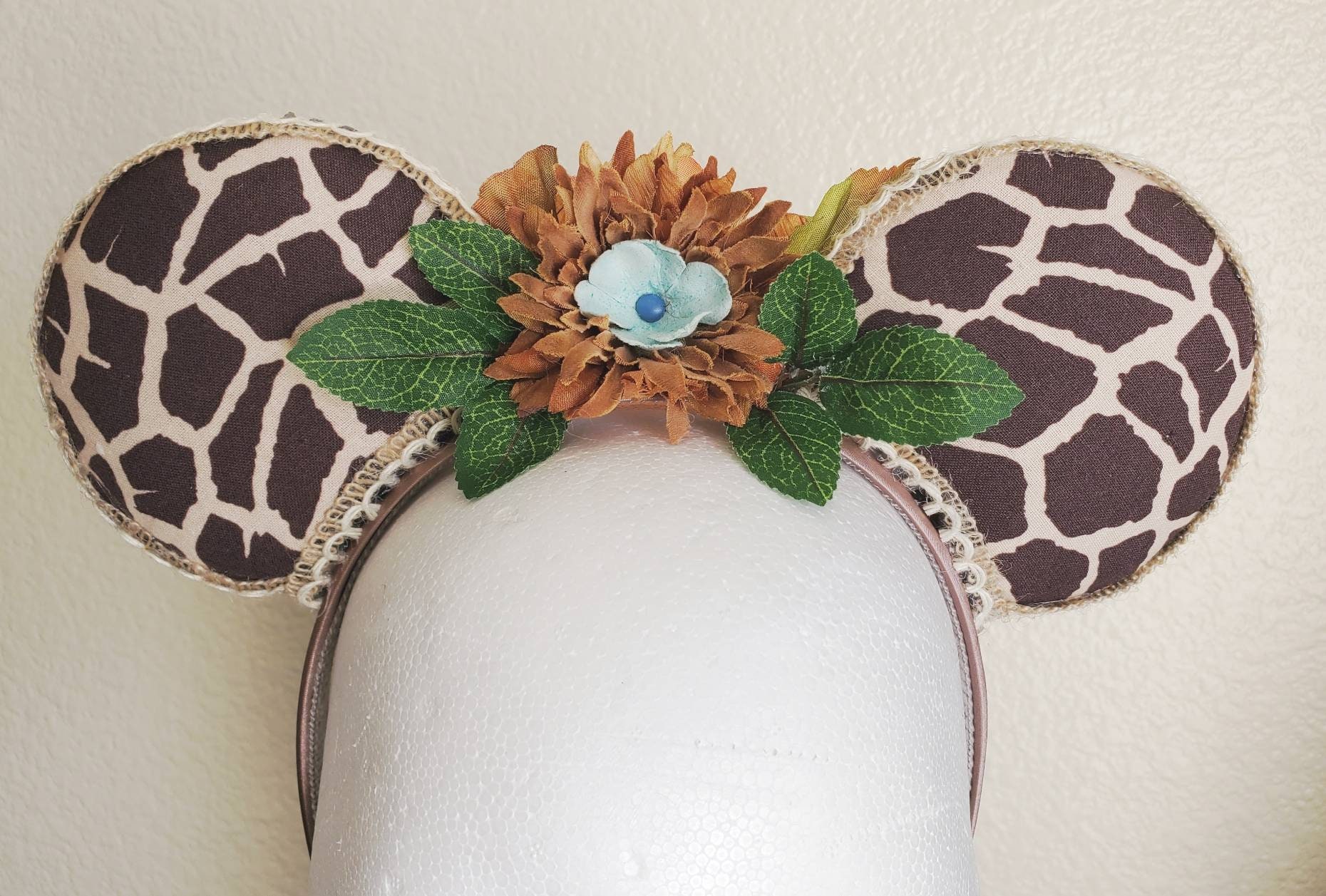 Orejas con estampado de jirafa Orejas de ratón Animal Kingdom Safari ...