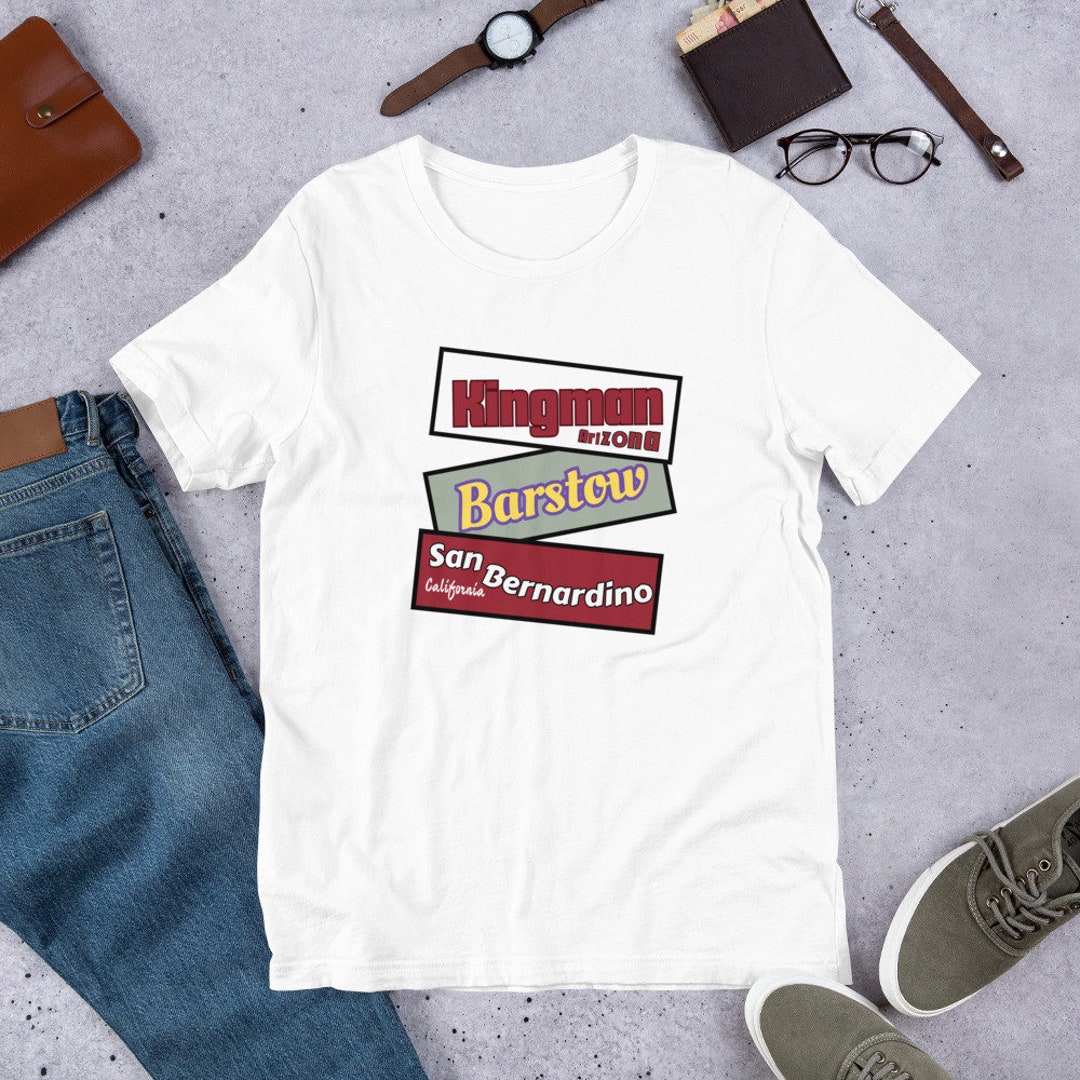Route 66 Bumper Sticker T-shirt: Kingman, Barstow, San Bernardino - Etsy