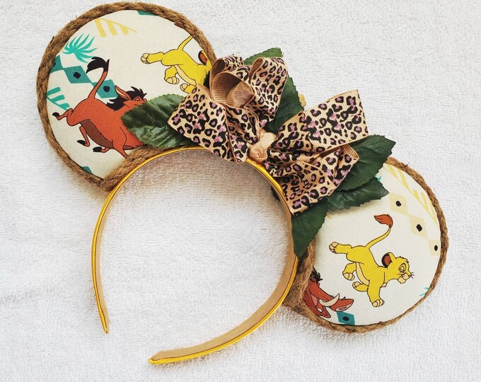 Lion King Mouse Ears Animal Kingdom Ears Simba Mouse Ears Cheetah Print ...