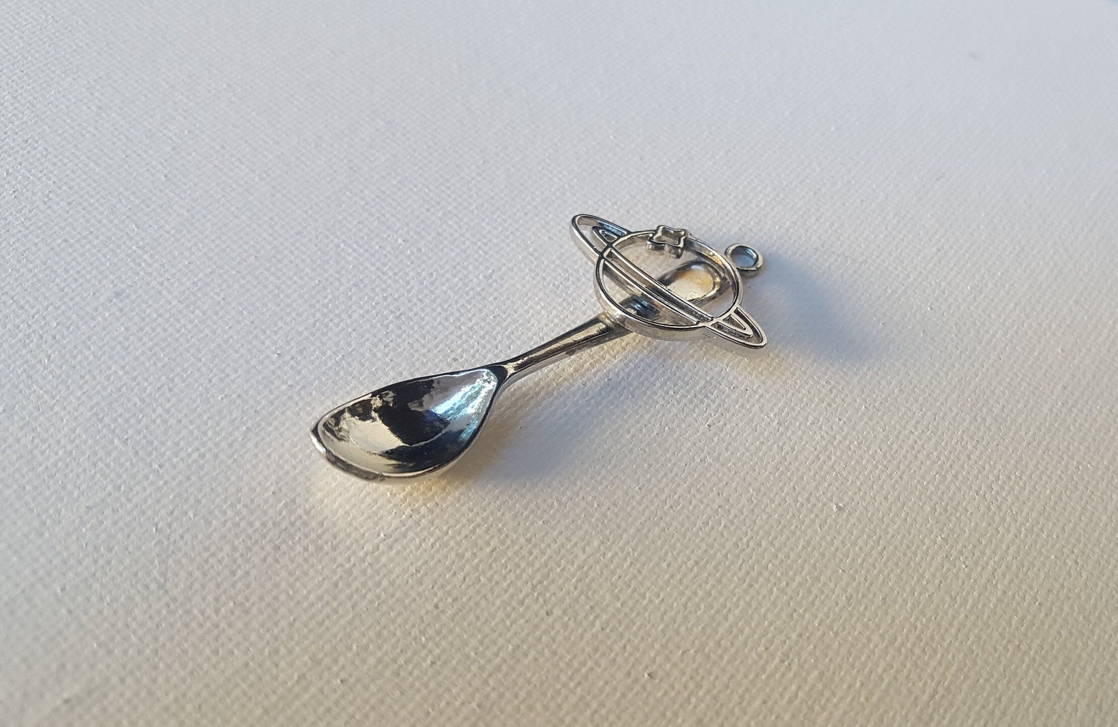 Saturn Spoon Mini Spoon Planet Pendant Small Silver Spoon - Etsy
