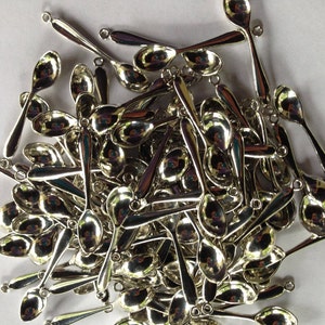 40 Mini Silver Spoon Pendants - Etsy