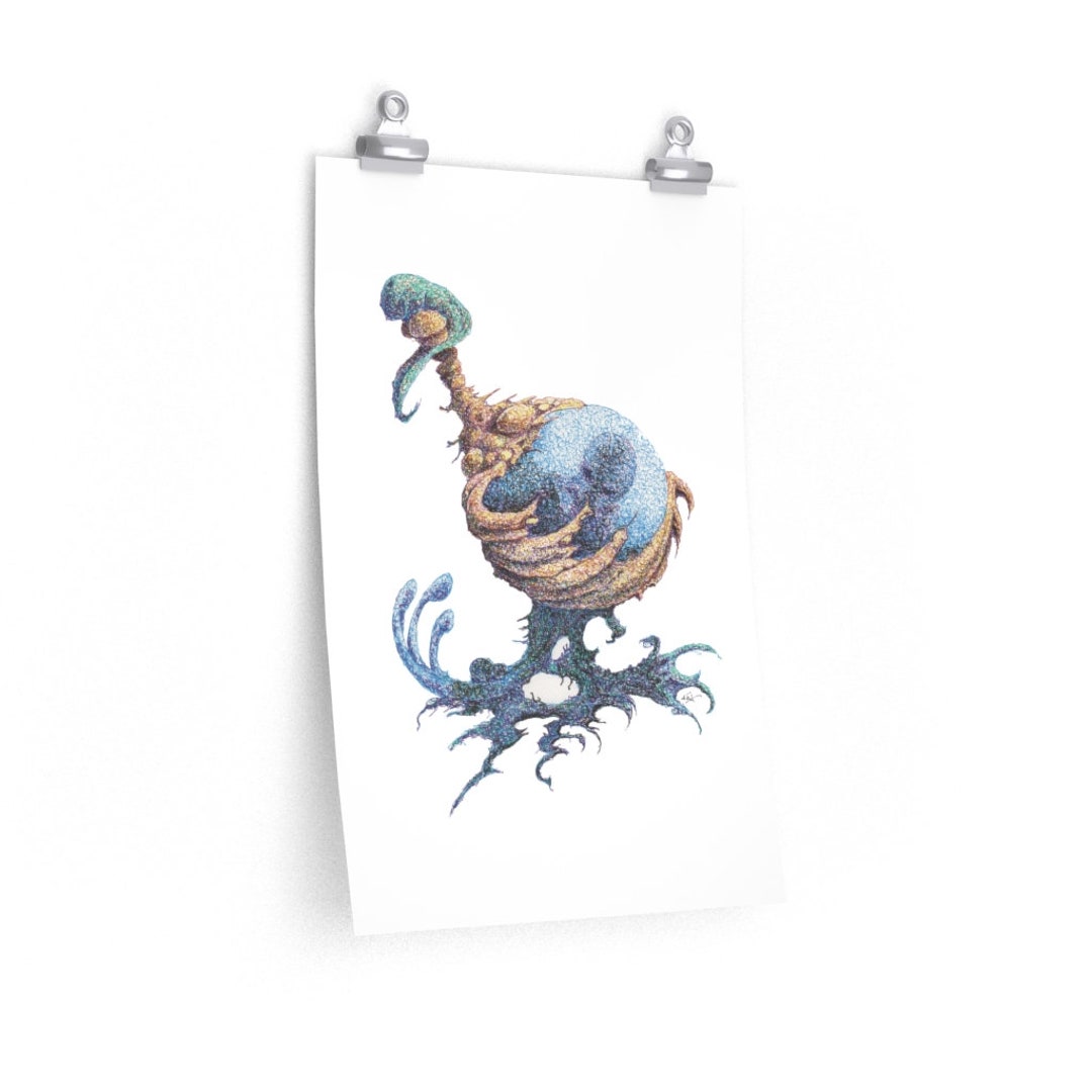 Posters, Alien, Fetus, Otherworldly, Pen and Ink, Wall Hanging ...