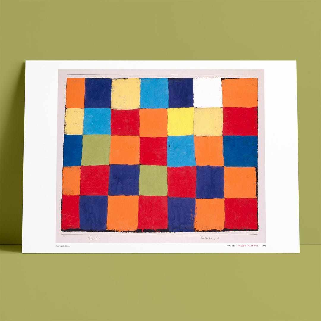 PAUL KLEE - Color Chart Qu1 - Colour Theory, Chalk & Watercolour ...