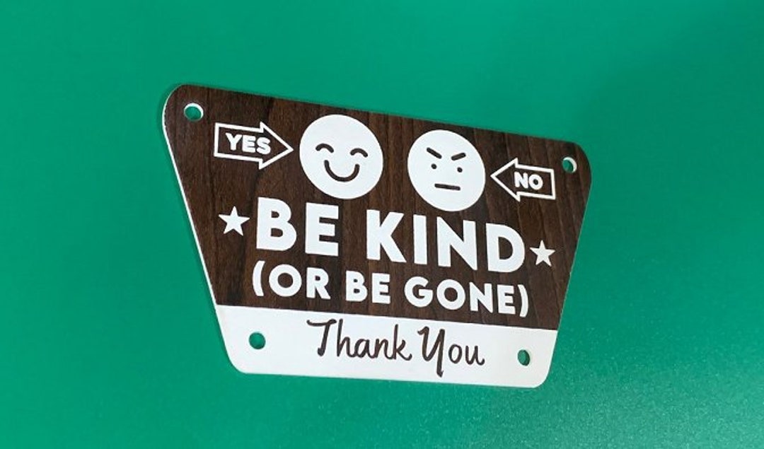 Retro Style BE KIND Sign - Etsy