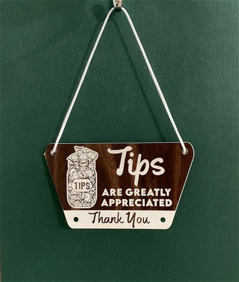 Retro Style TIPS APPRECIATED SIGN - Etsy