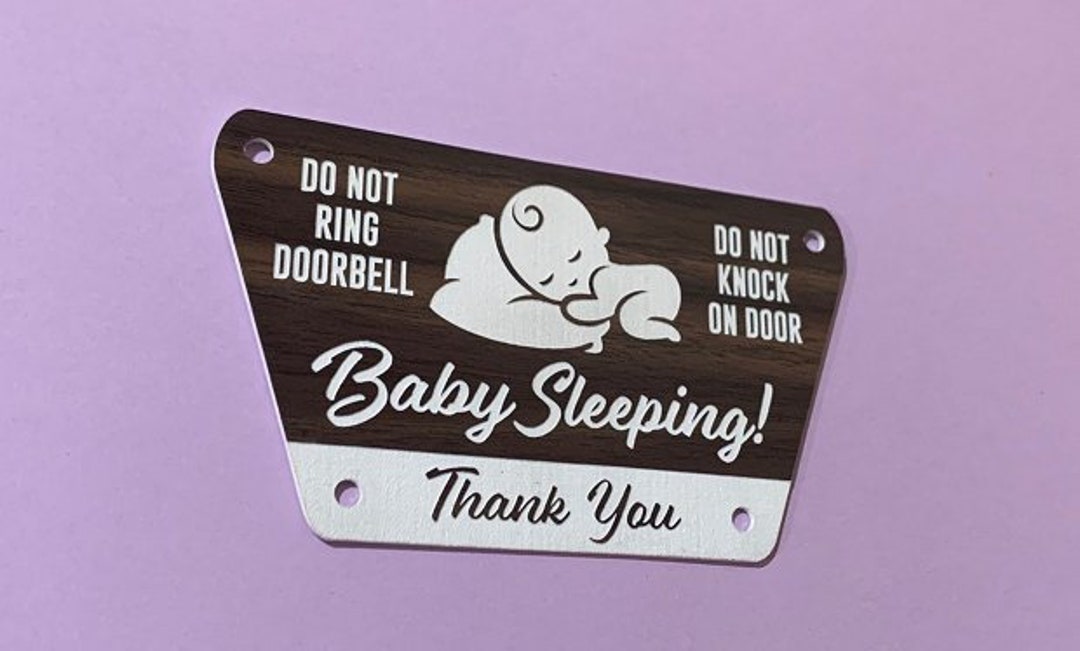 Retro Style BABY SLEEPING SIGN - Etsy