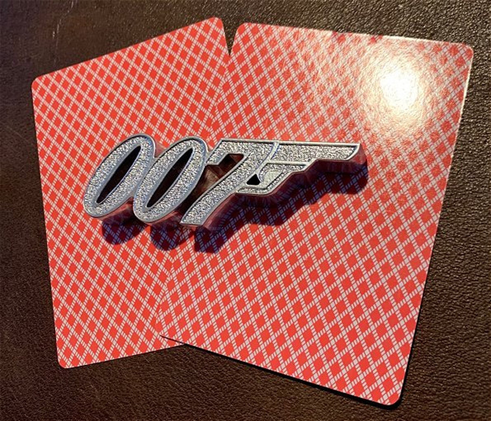 Custom POKER Card Guard Protector 007 Inspired SILVER No - Etsy