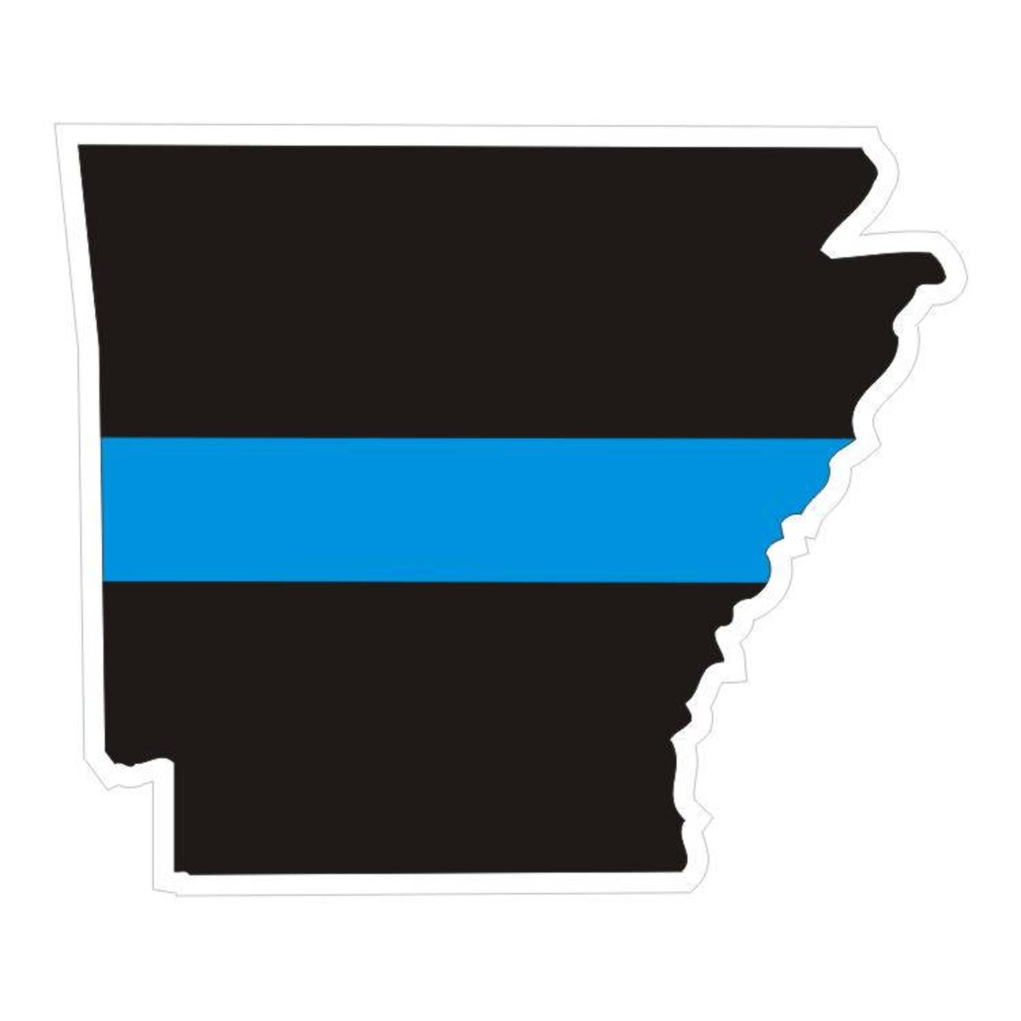 Arkansas Ar State Thin Blue Line Police Law Enforcement Decal Etsy