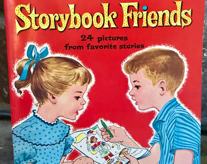 Vintage Sticker Book, 1961 Whitman Sticker Book, Storybook Friends ...