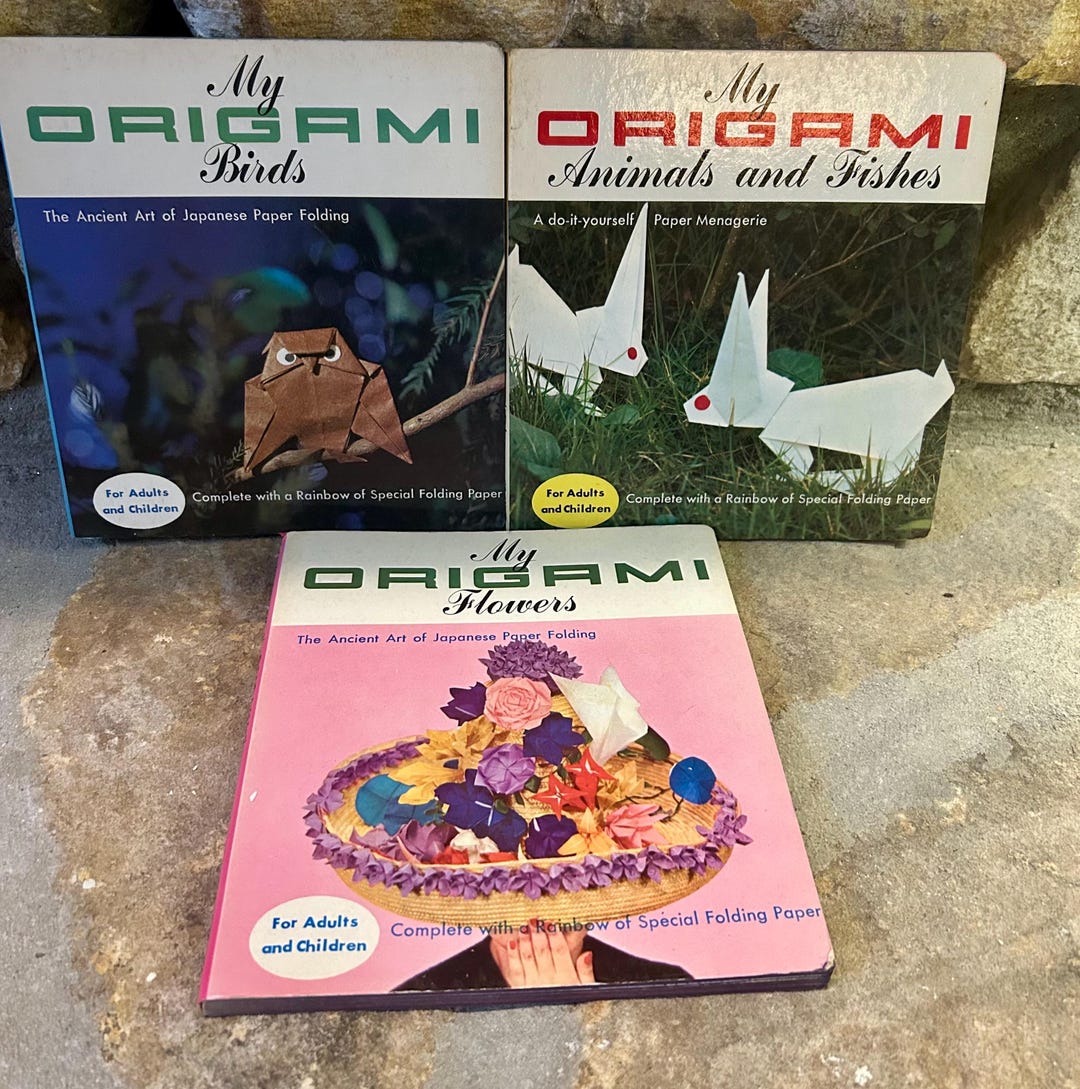 Set of Three Vintage Origami How-to Books, 1964, My Origami Animals ...