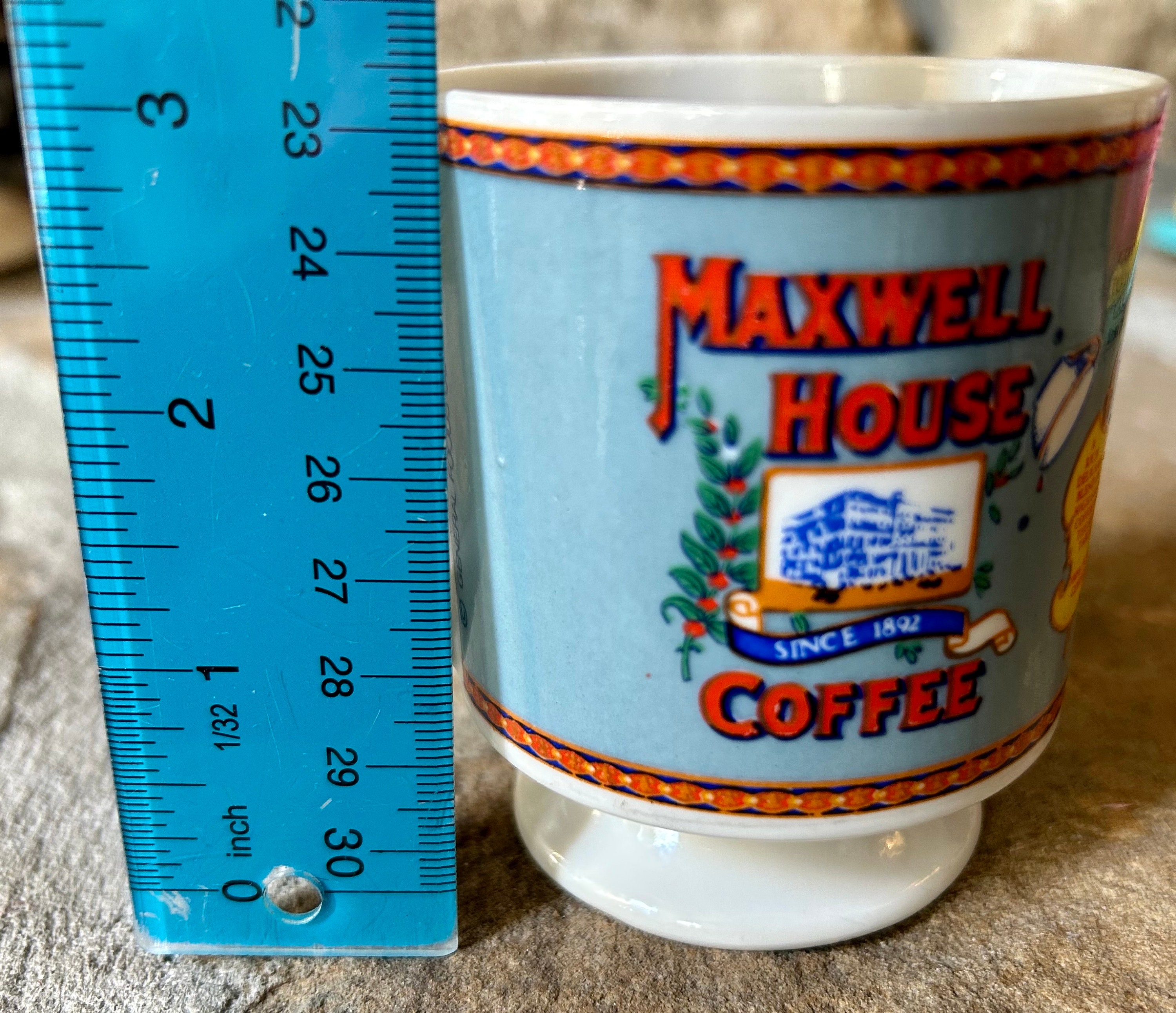 Vintage Maxwell House Pedestal Coffee Cup, ITD USA Japan Label, Ceramic ...