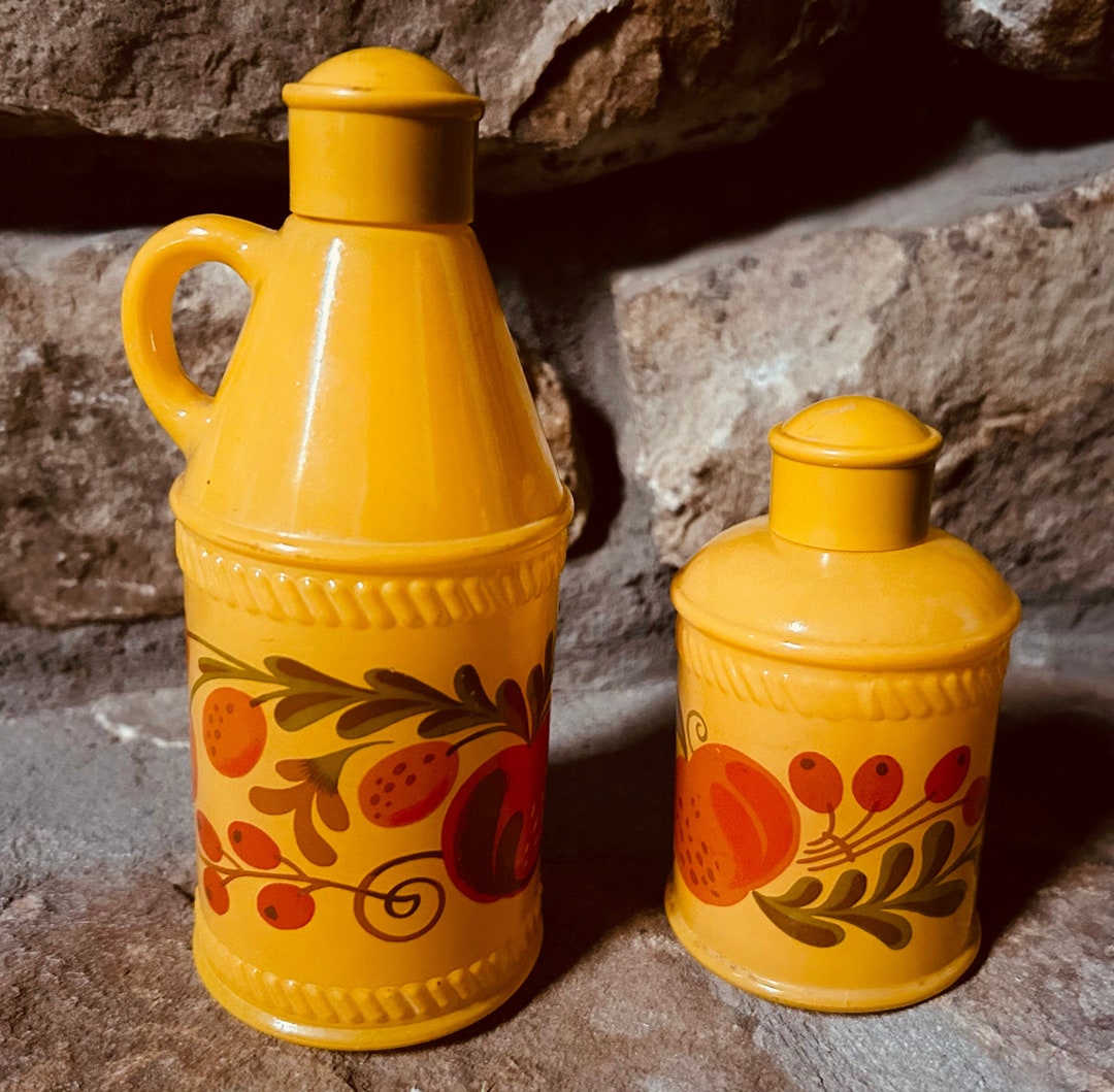 Vintage Avon Bottles, 1970s Harvest Gold Decor, Pennsylvania Dutch ...