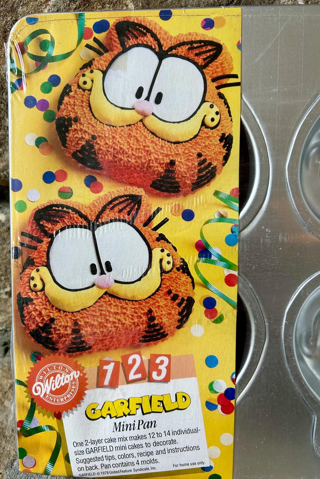 Vintage Wilton Cake Pan, 1993, Garfield Mini Cake Pan, New in Sealed ...