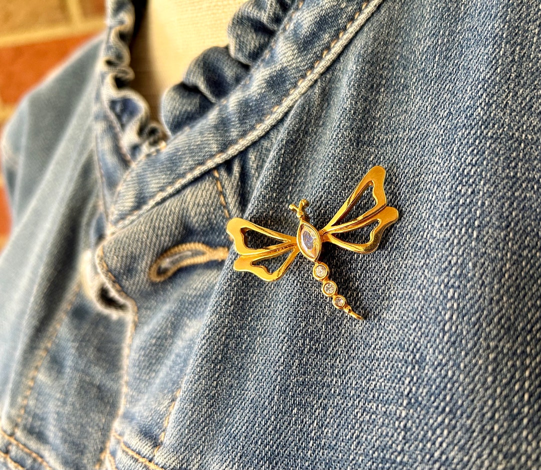 Vintage Avon Dragonfly Pushback Pin, Lapel Pin, Dragonfly Jewelry ...
